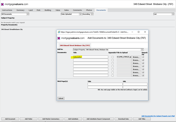 Inserting job documents into Word Templates – ValuePRO