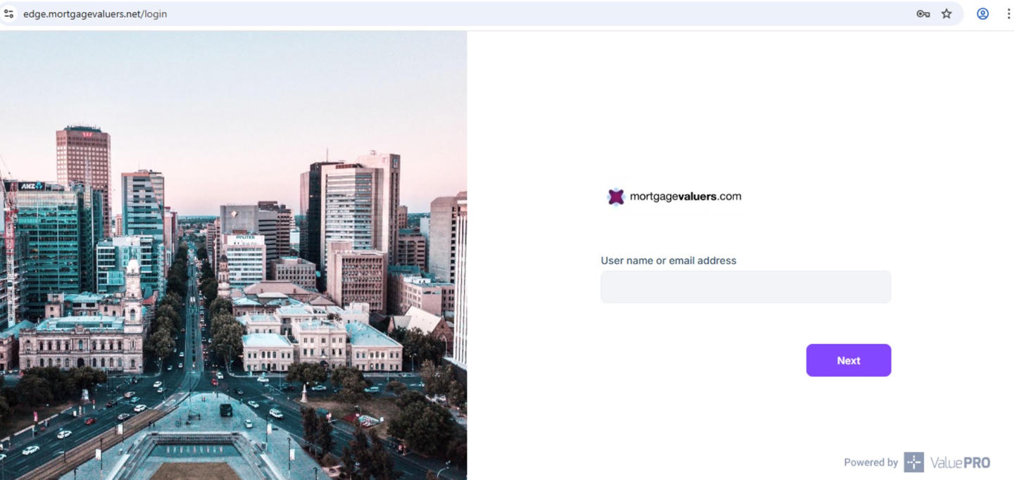Logging in to ValuePRO – ValuePRO