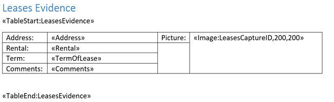 Repeated Sections - Sales Evidence and SubObjects – ValuePRO